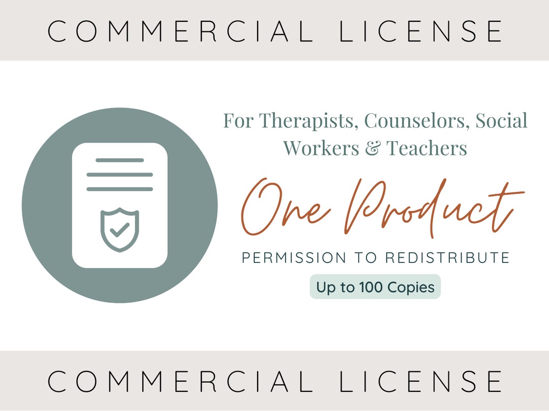 Commercial License for Therapists, Counselors, Social Workers, Teachers ...