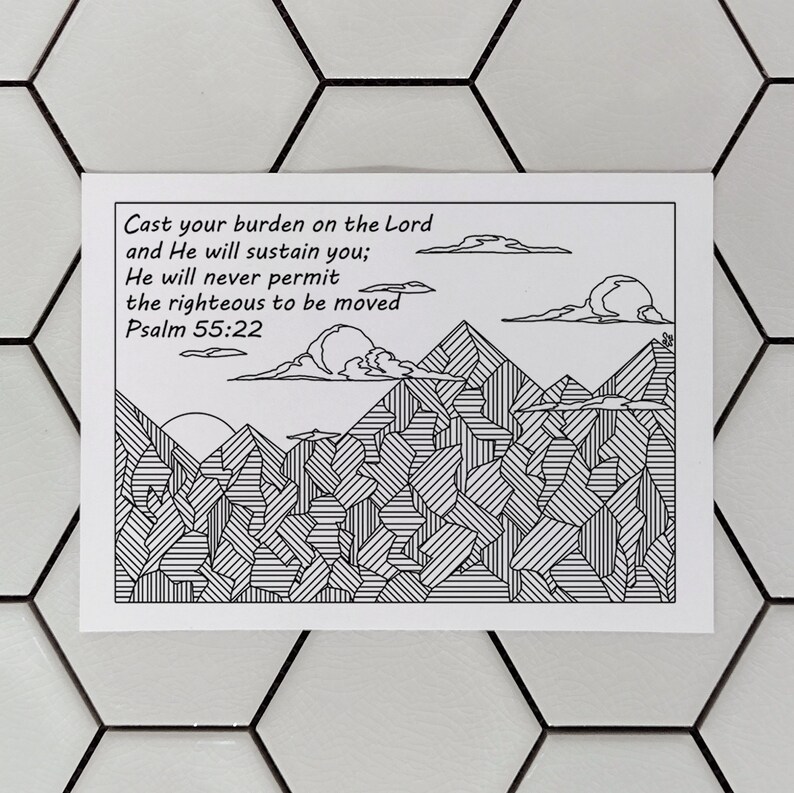 Psalm 55:22 Print, Cast Your Burden on the Lord and He Will Sustain You ...