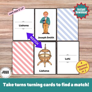 Book of Mormon Memory Game: Characters & Places (digital Download) - Etsy