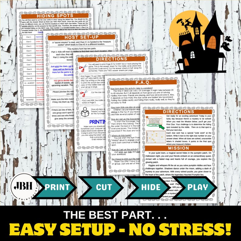 Kids’ Halloween Scavenger Hunt – Find the Haunted Pumpkin, Printable ...