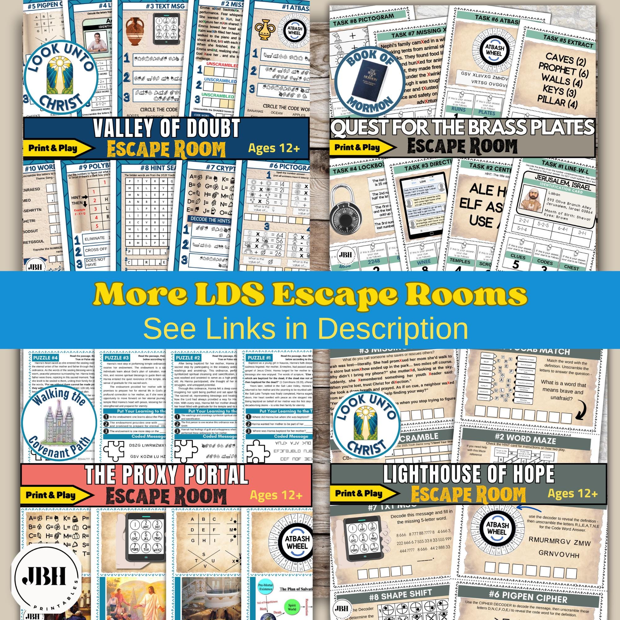 Covenant Path Escape Room: LDS Temple & Plan of Salvation (printable ...