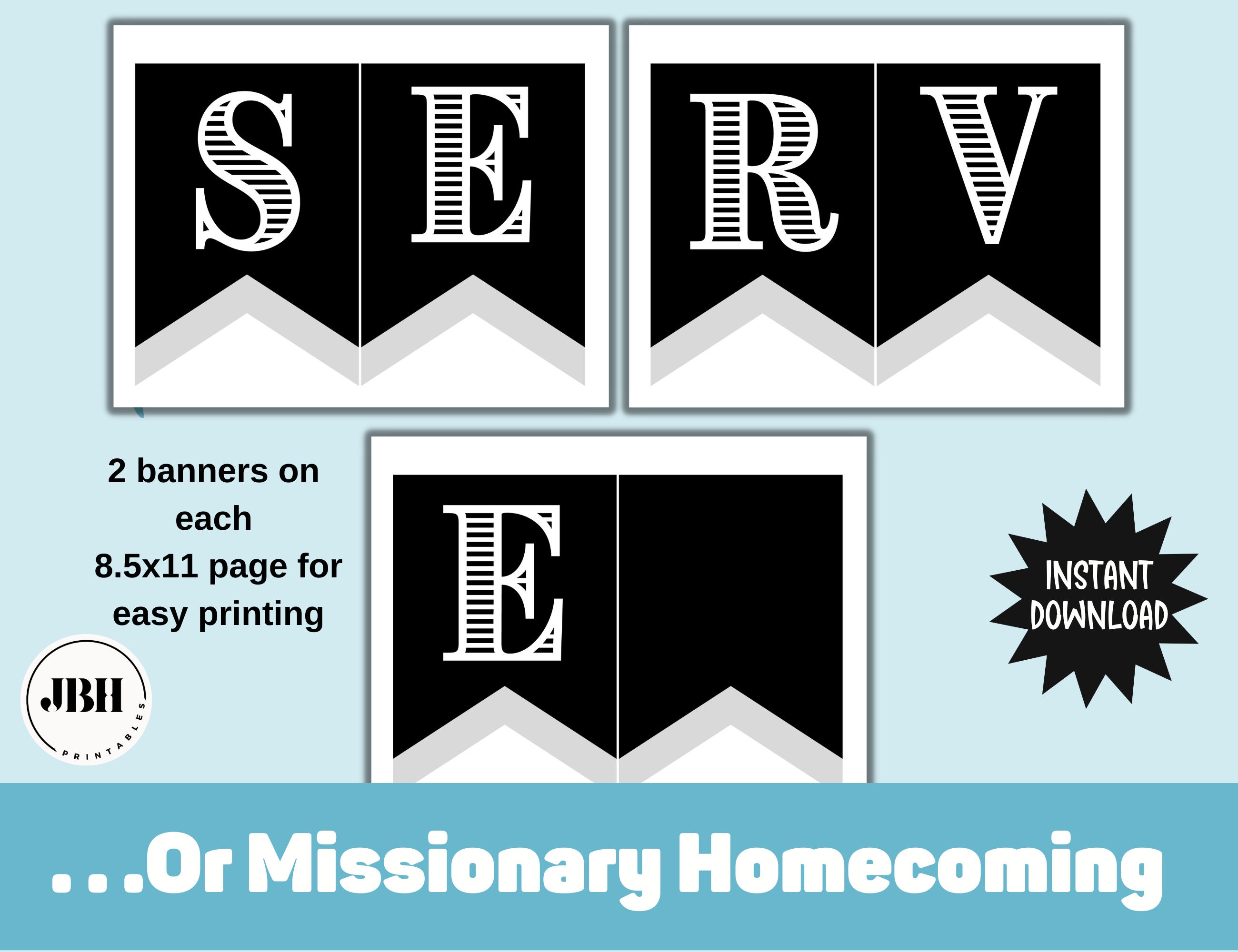 LDS Missionary Farewell Banner, Called to Serve Printable Banner for ...