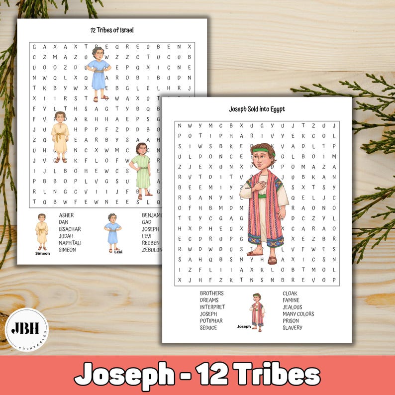 Bible Word Search for Kids – Part 2 - Isaac, Jacob, Joseph, Twelve ...