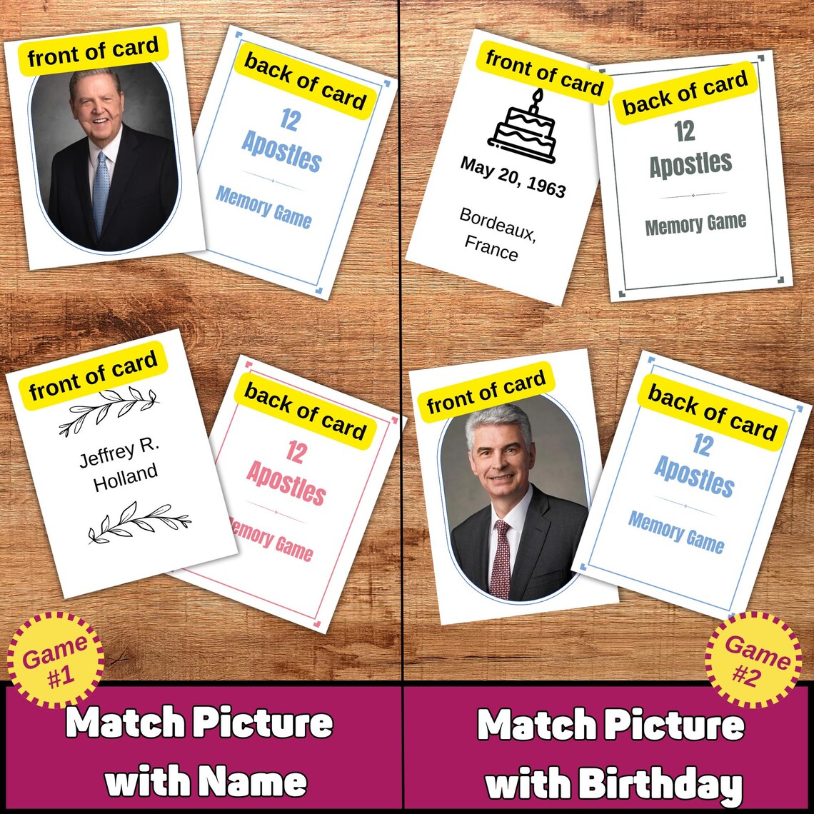 LDS 12 Apostles Memory Game: Large Cards for Group Play - NOVEMBER 2025 ...