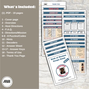 Nehor's Lies Escape Room Printable, Fun for Family & Seminary, Book of ...