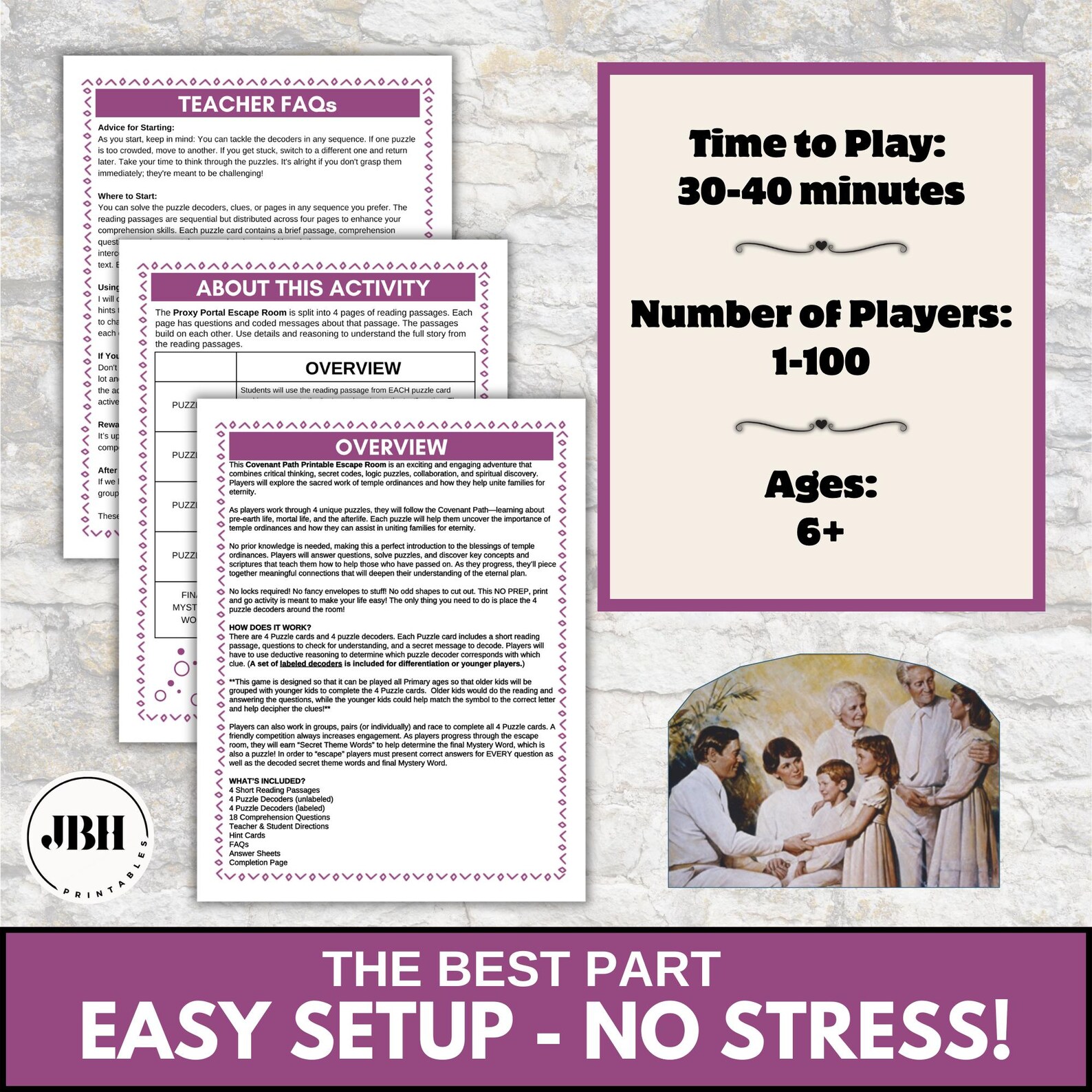 Covenant Path Escape Room: LDS Temple & Plan of Salvation (printable ...