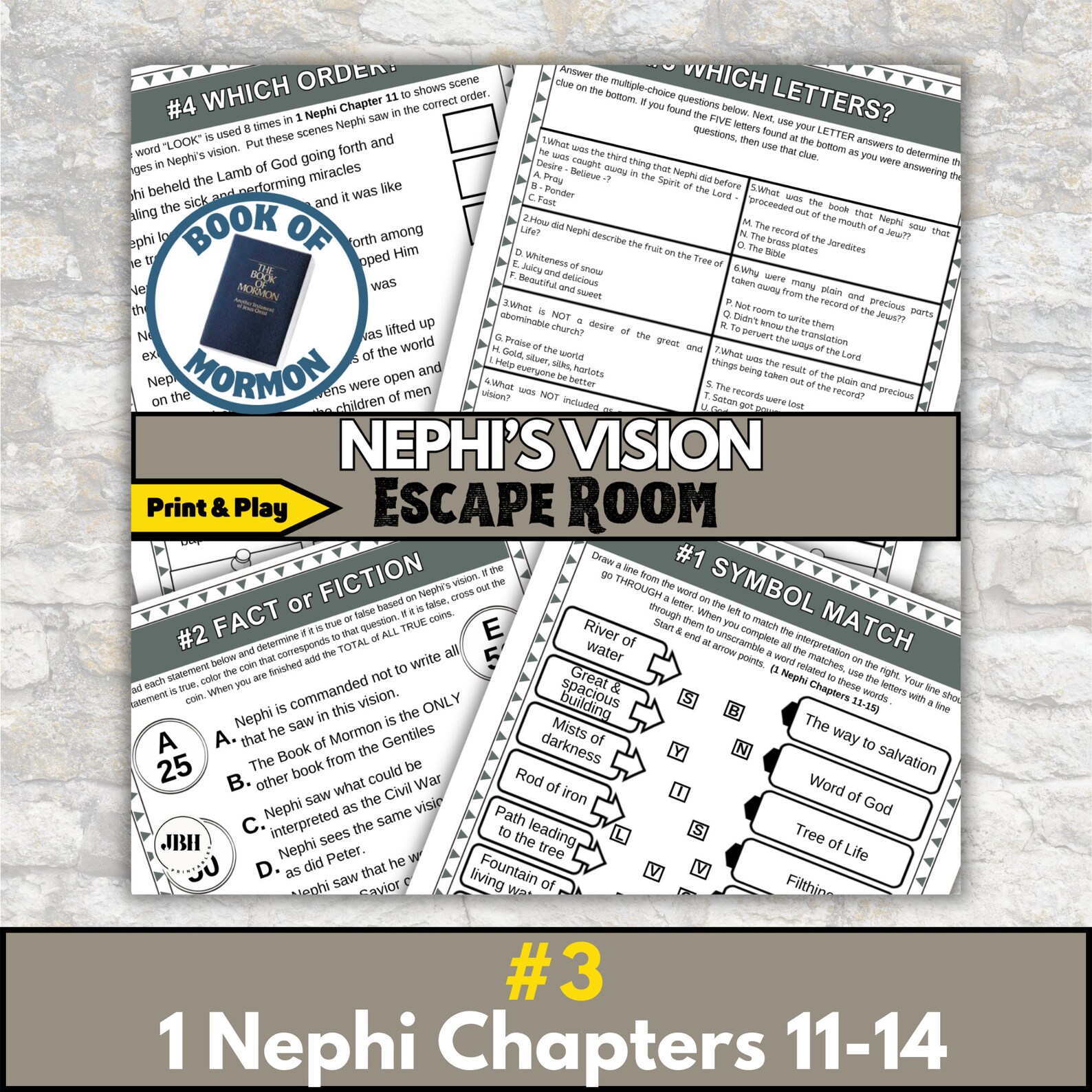 Book of Mormon Escape Rooms Bundle: Family Scripture Study (PDF) - Etsy