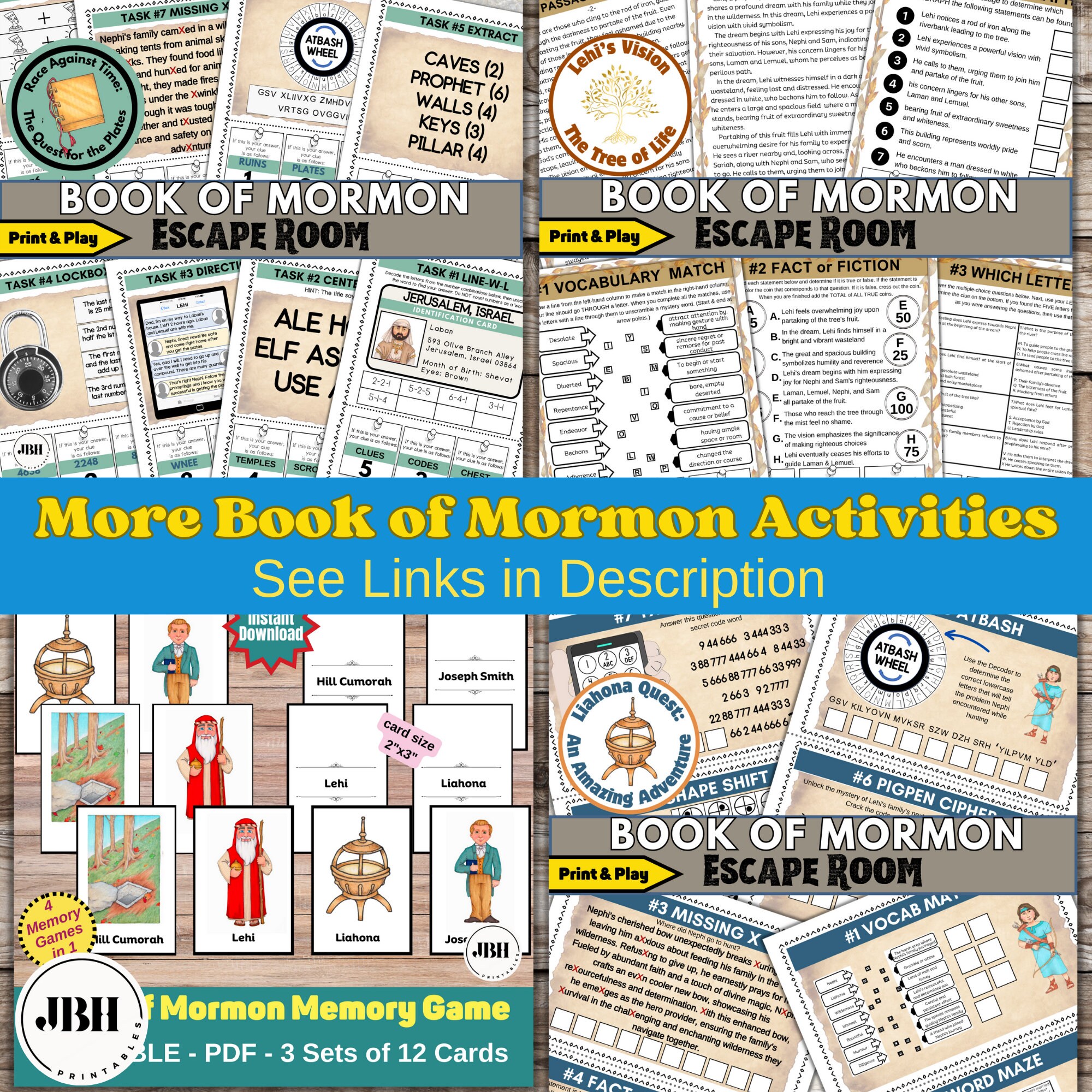 Nephi's Voyage Printable Escape Quest! Book of Mormon Adventure ...