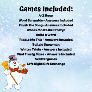 Printable Winter Games Bundle: Family Fun Activities, Printable Winter ...