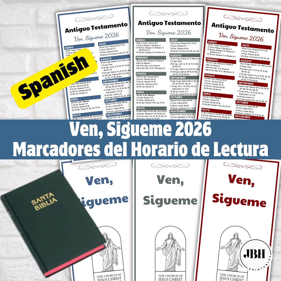 Marcadores De Lectura Ven, Sígueme 2026 Antiguo Testamento, Come Follow ...