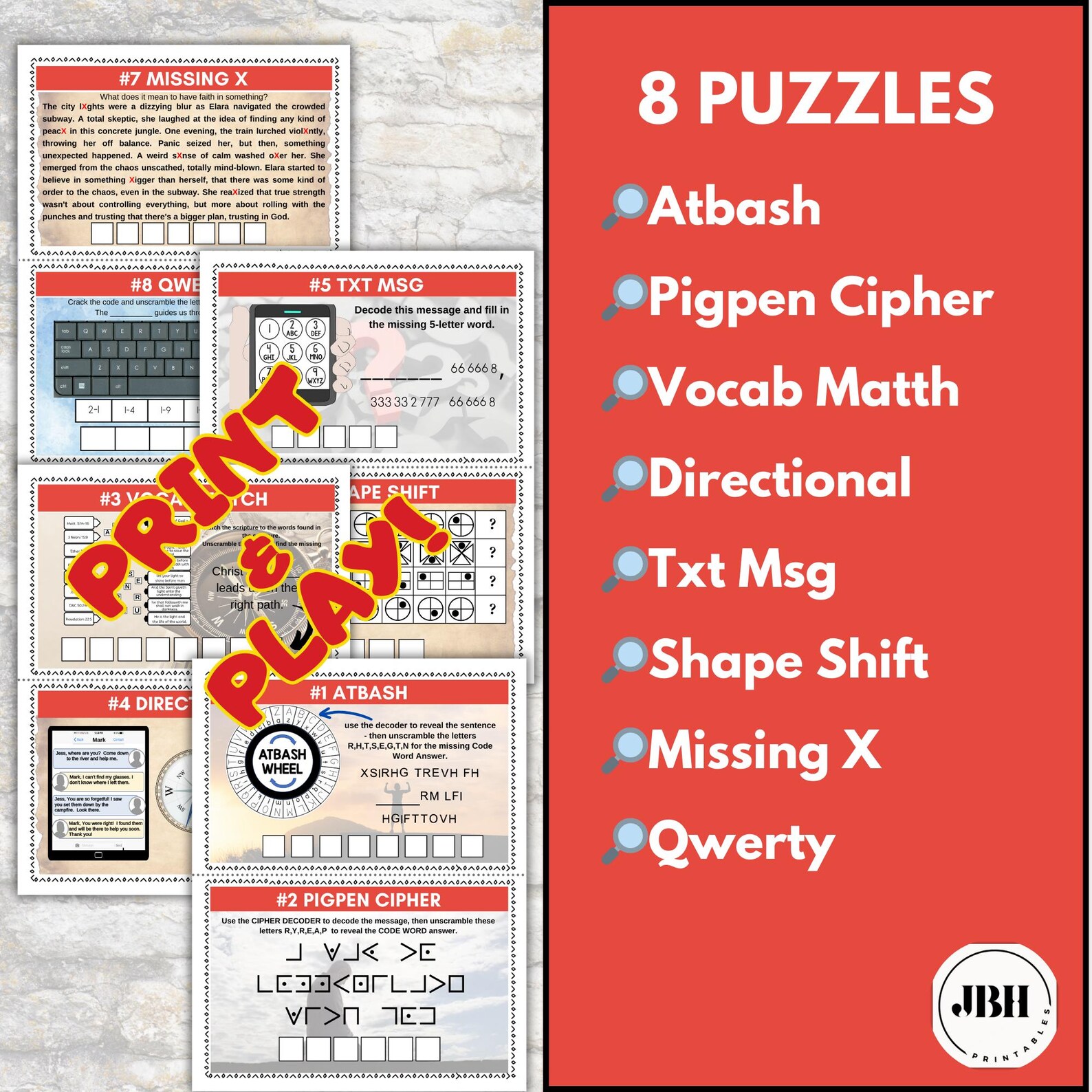 Look Unto Christ Escape Room Game, the Heavenly Compass Printable Game ...