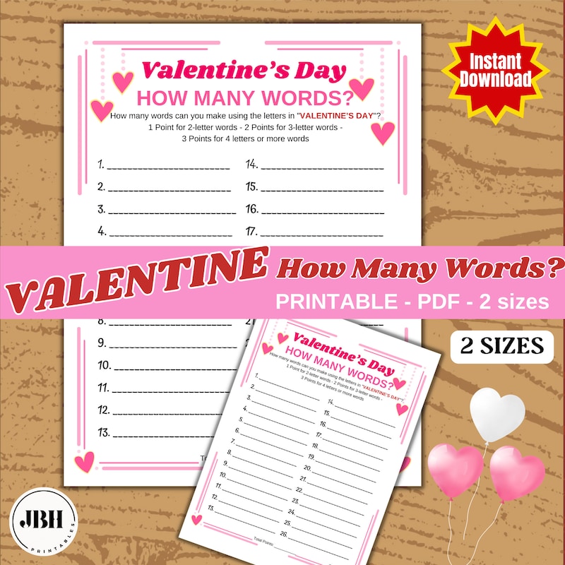 Valentines Games - Etsy