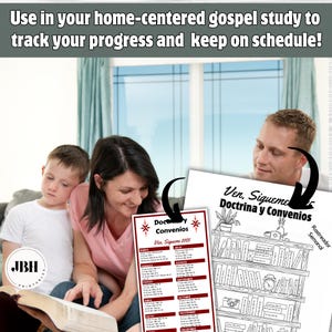 2025 SPANISH Come Follow Me Reading Tracker Bookshelf and Bookmarks ...