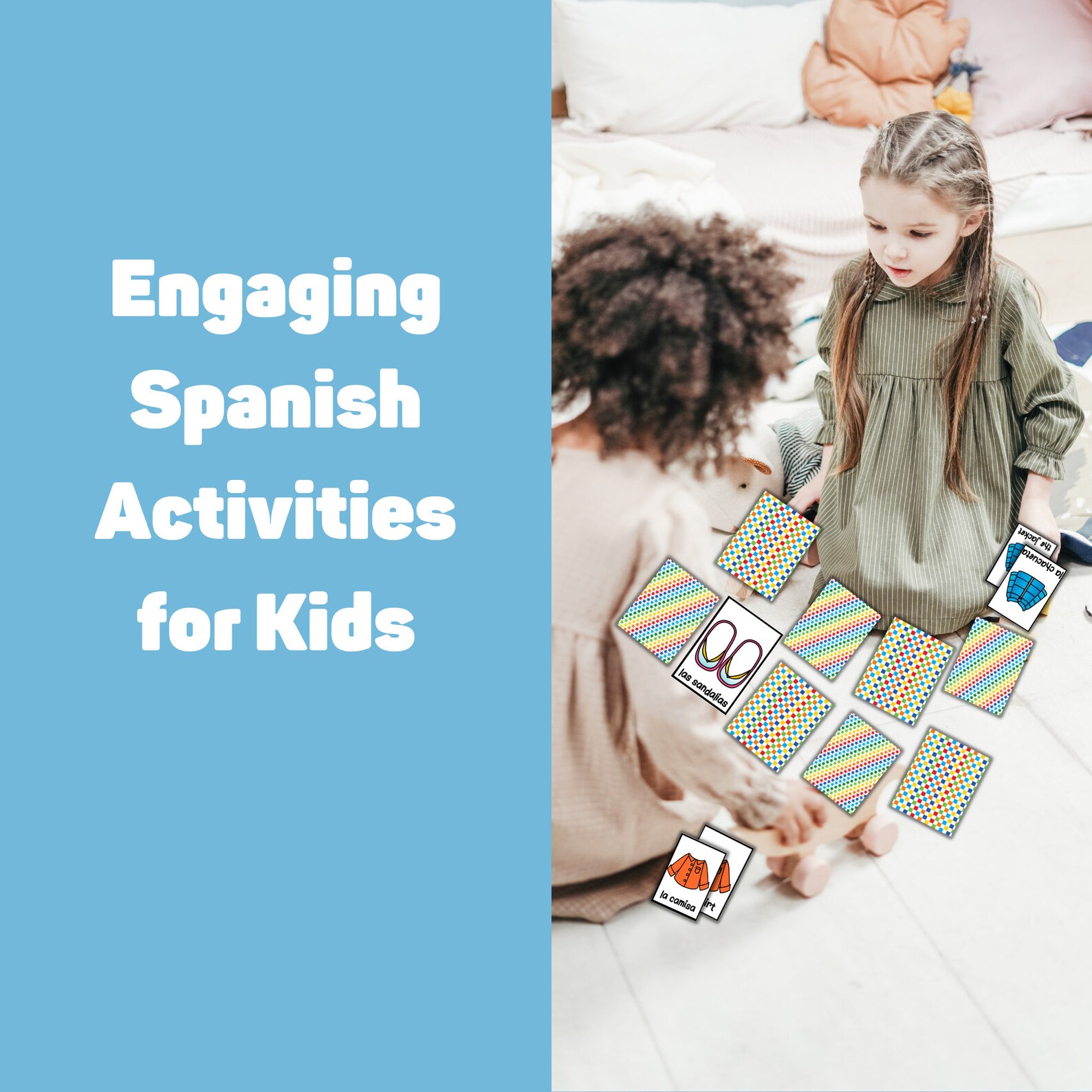 Spanish Clothing Memory Game: Bilingual Learning Activity (digital ...