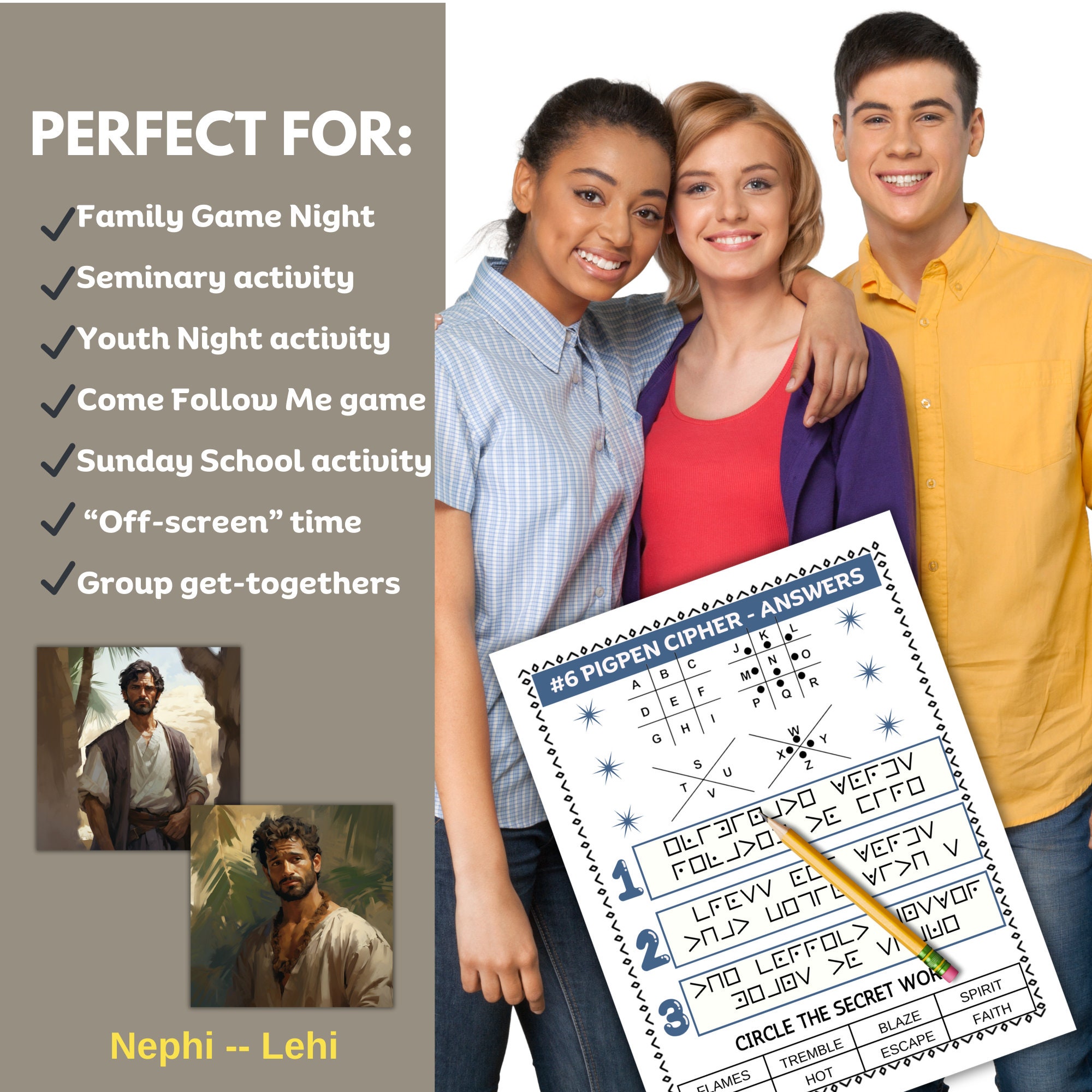 Nephi-lehi Escape Room Printable, No Prep Youth Activity, Nephi and ...