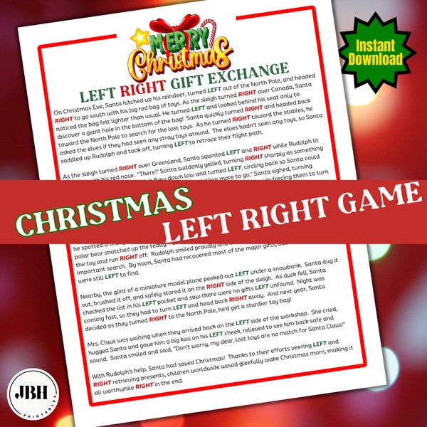 Family Reunion Left Right Game - Etsy