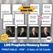 LDS Prophets Memory Game: Church History Family Activity (digital ...