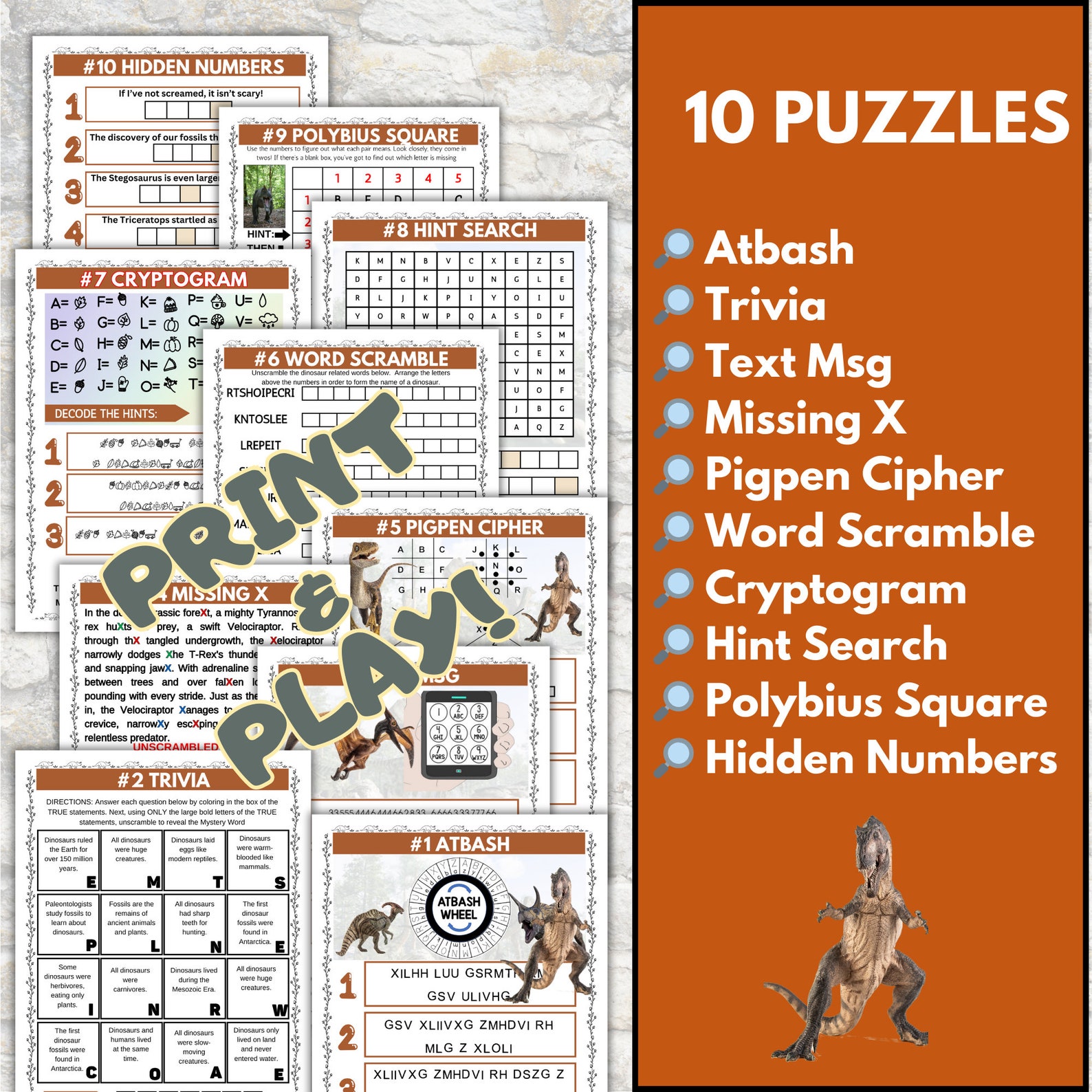 Printable Escape Room, Jurassic Jungle Adventure, Fun Family Game Night ...