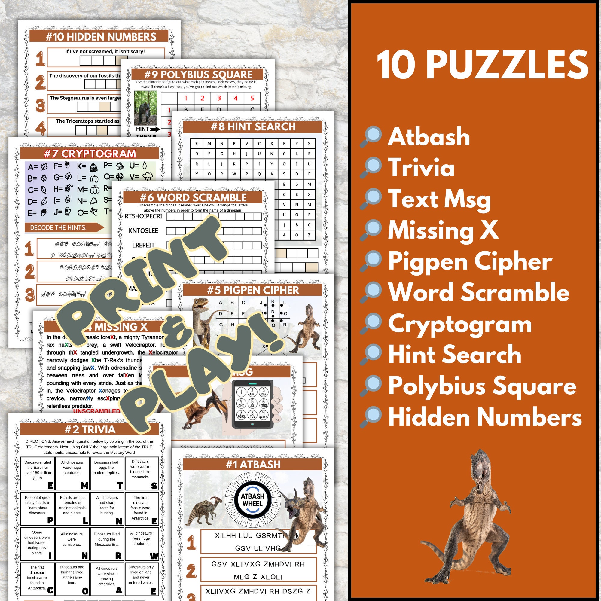 Printable Escape Room, Jurassic Jungle Adventure, Fun Family Game Night ...