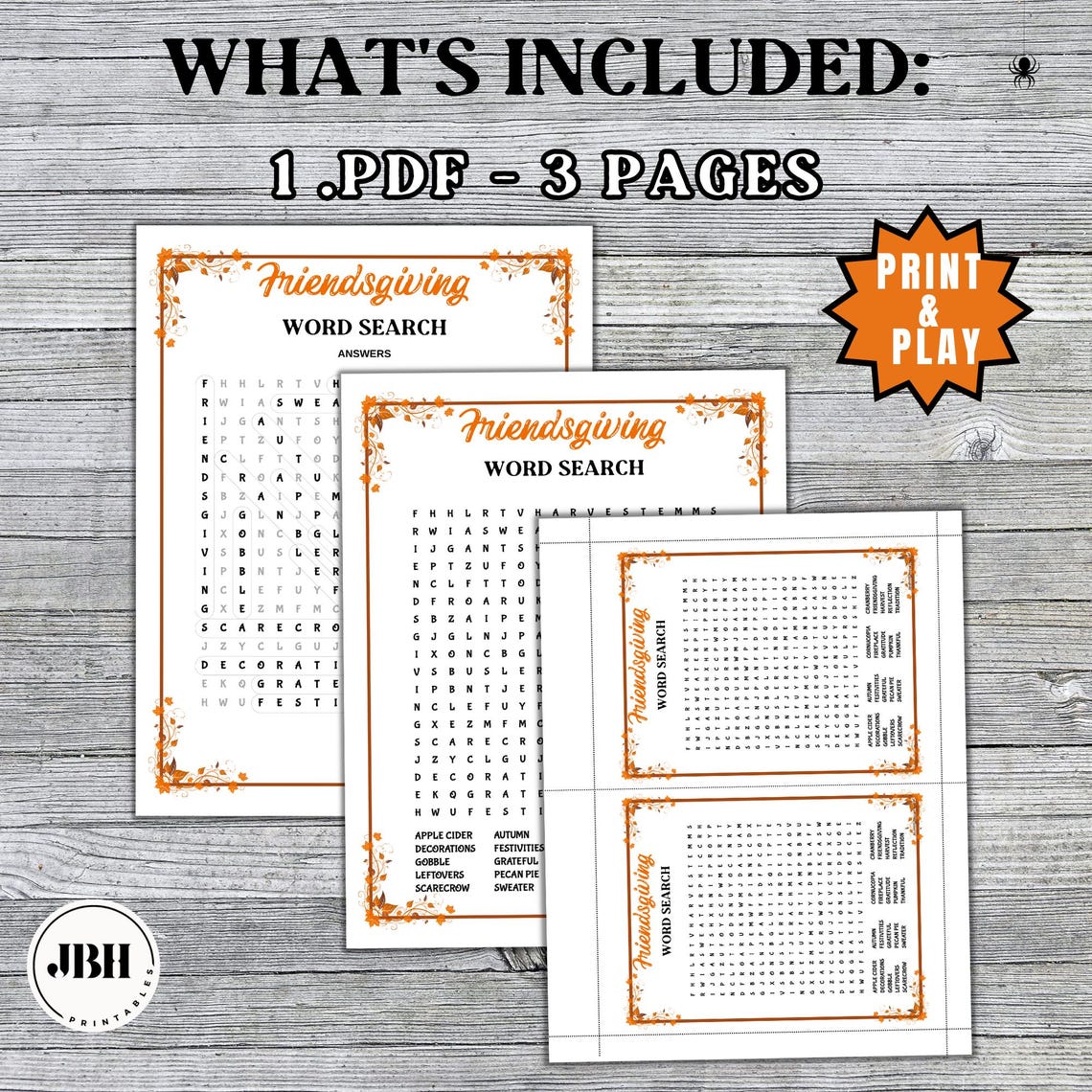 Friendsgiving Word Search Game, Printable Thanksgiving Puzzle for All ...