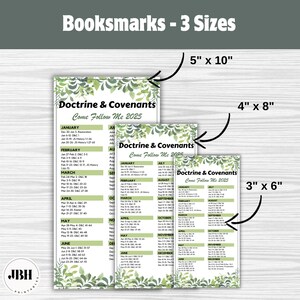 2025 Come Follow Me Doctrine & Covenants Study Tracker and Bookmarks ...