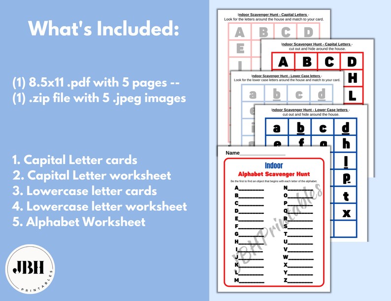 Printable Alphabet Scavenger Hunt is a Great Toddler Alphabet - Etsy