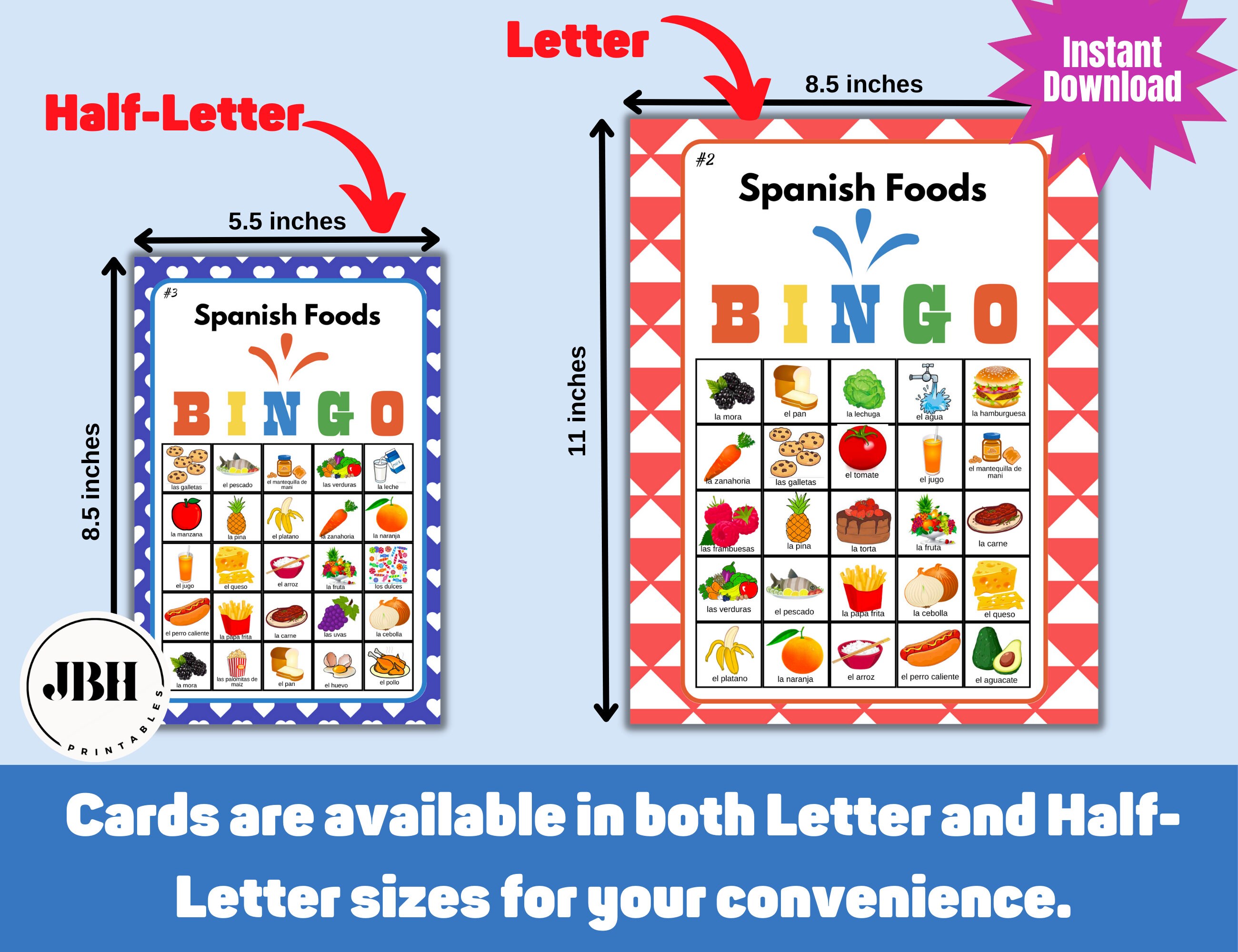 Spanish Foods Bingo: Language Learning Game (PDF Download) - Etsy