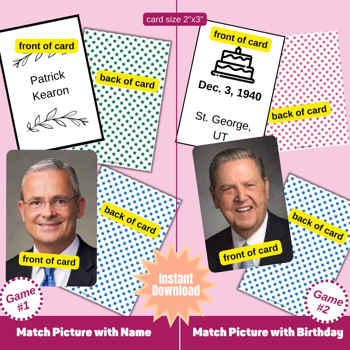 LDS Memory Game 4 Games in 1 12 Apostles Matching Pictures, Names, and ...