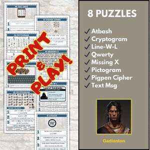 Kishkumen - Gadianton Robbers Printable Escape Room, Solve 8 ...