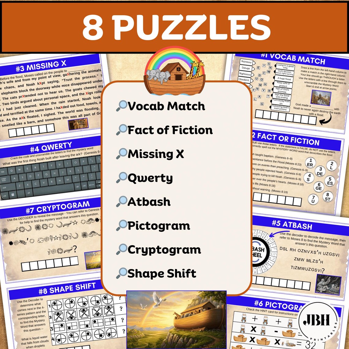 Noah and the Flood Escape Room Printable – LDS Come Follow Me 2026 ...