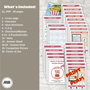 Nephi's Voyage Printable Escape Quest! Book of Mormon Adventure ...