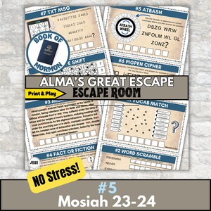 Book of Mormon Escape Room Bundle: Family Scripture Games (PDF) - Etsy
