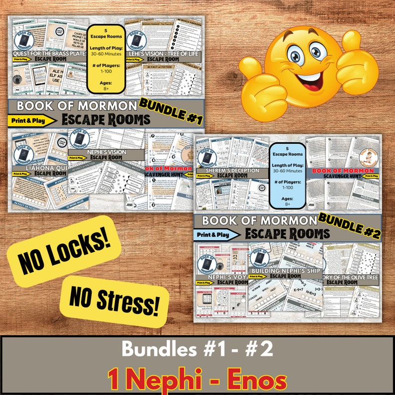 Book of Mormon Escape Rooms - MEGA-BUNDLE - All 40 Escape Rooms for ...