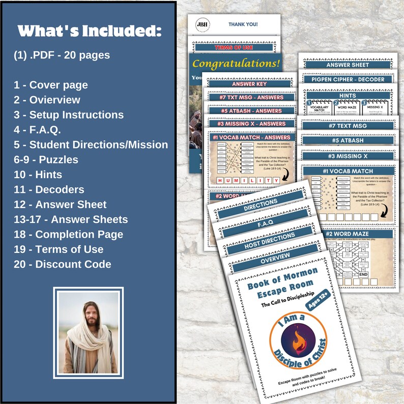 LDS Youth Escape Room: Call to Discipleship (printable) - Etsy