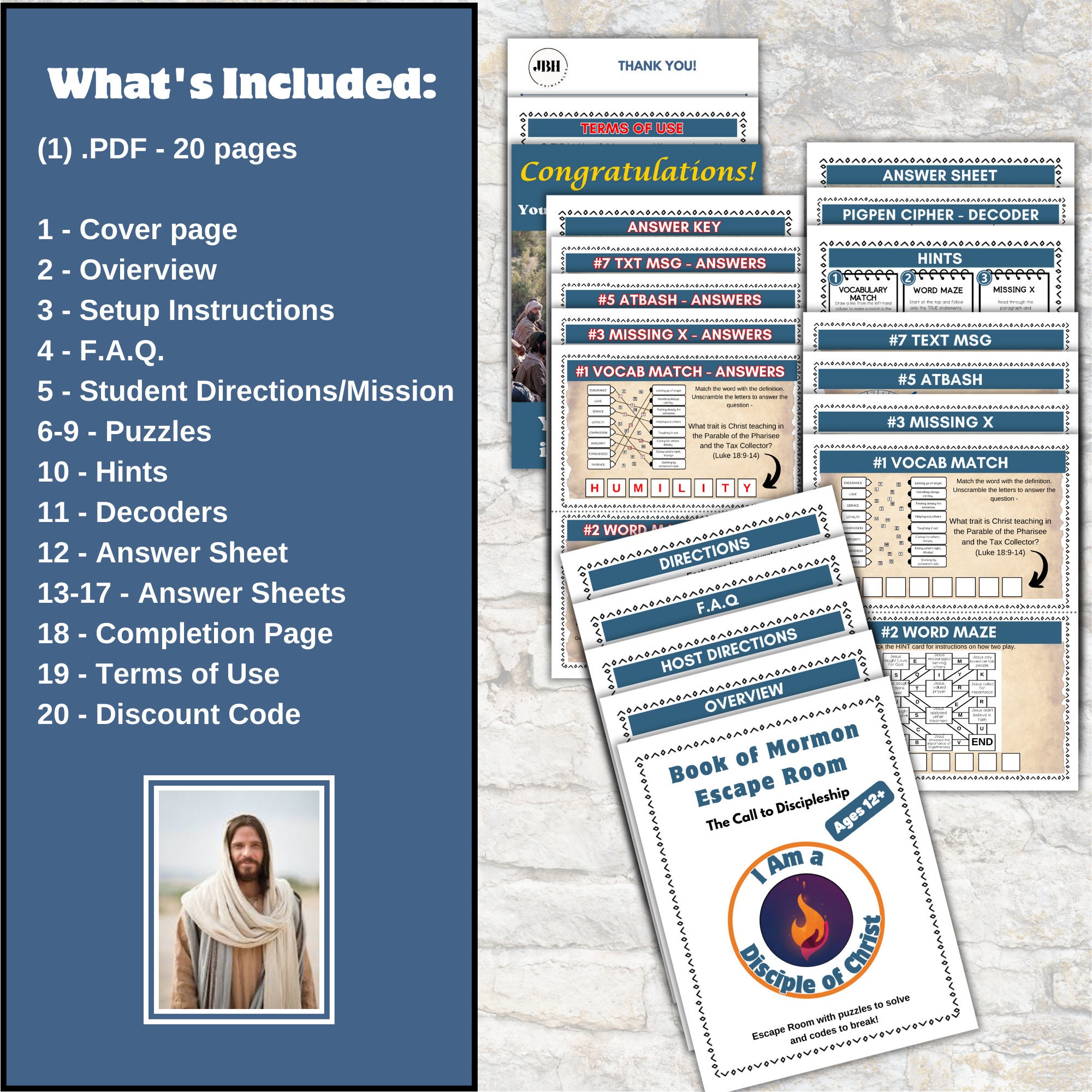 LDS Youth Escape Room: Call to Discipleship (printable) - Etsy