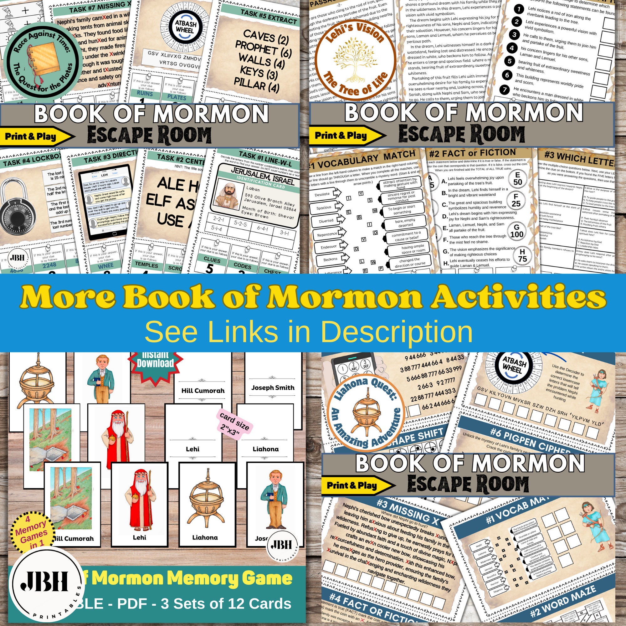 Enos's Quest Scavenger Hunt, Family-friendly Book of Mormon Mystery ...