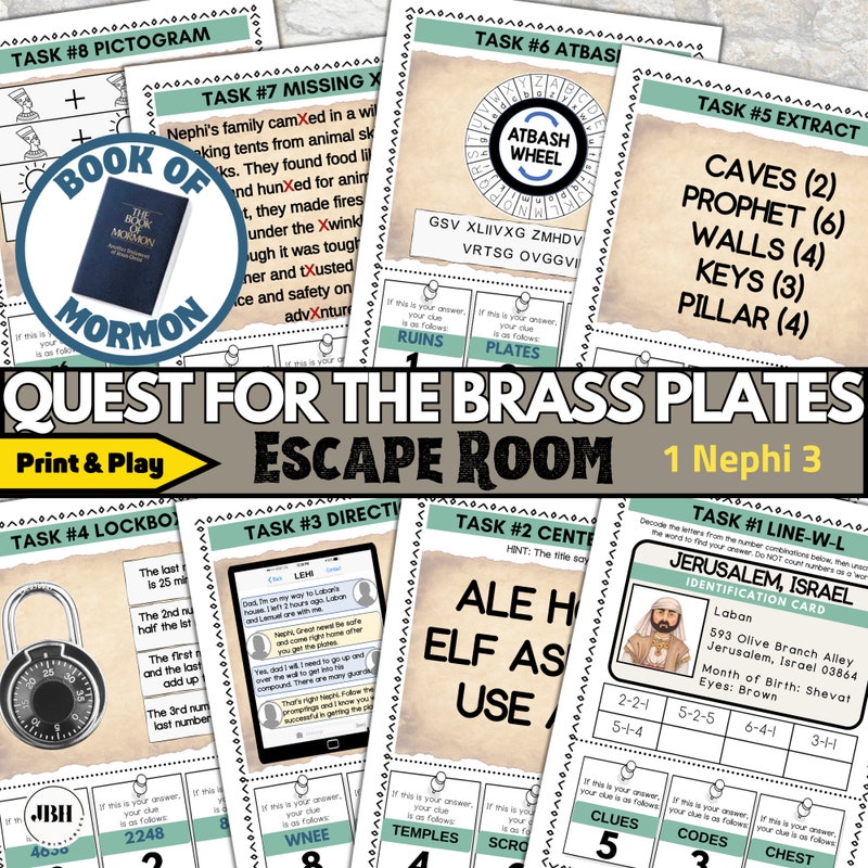 Lds Escape Room - Etsy