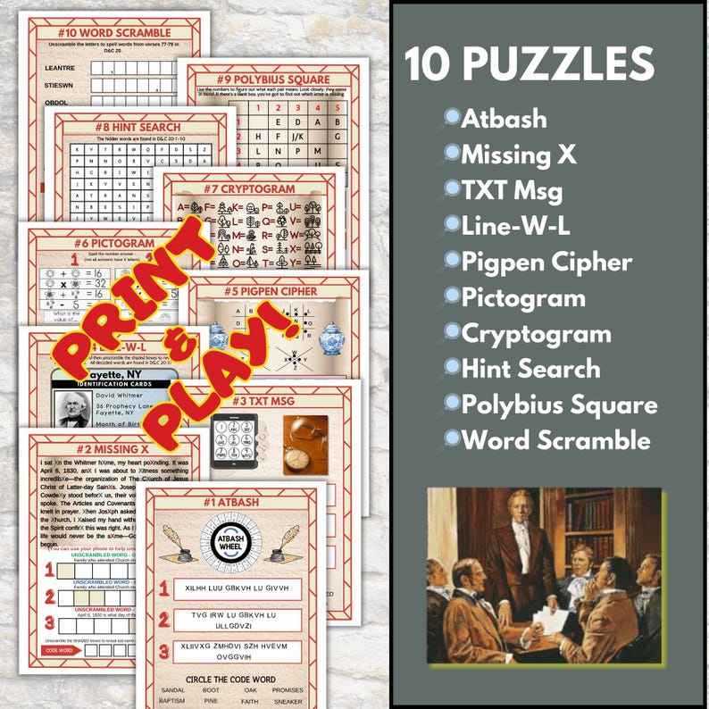 Church Organization Escape Room, Come Follow Me 2025 Printable Activity ...