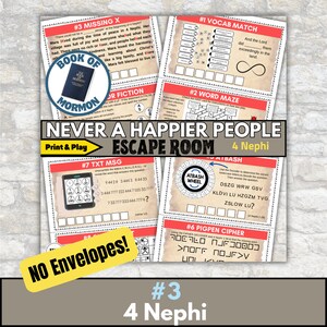 Book of Mormon Escape Room Bundle: Family Scripture Games (PDF) - Etsy