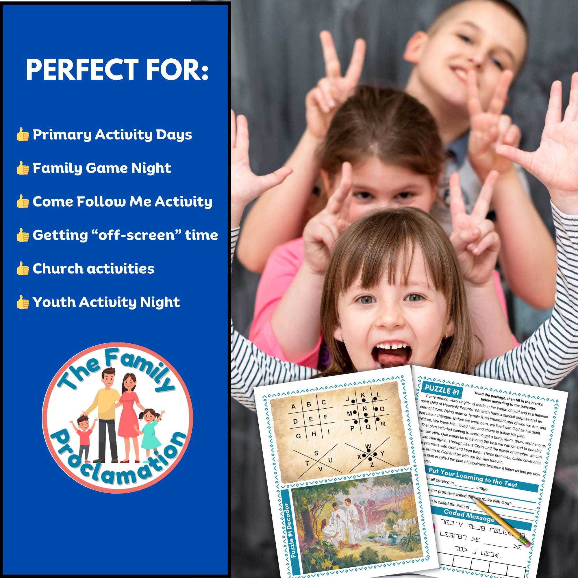 Family Proclamation Escape Room: LDS Primary, Youth Activity (printable ...