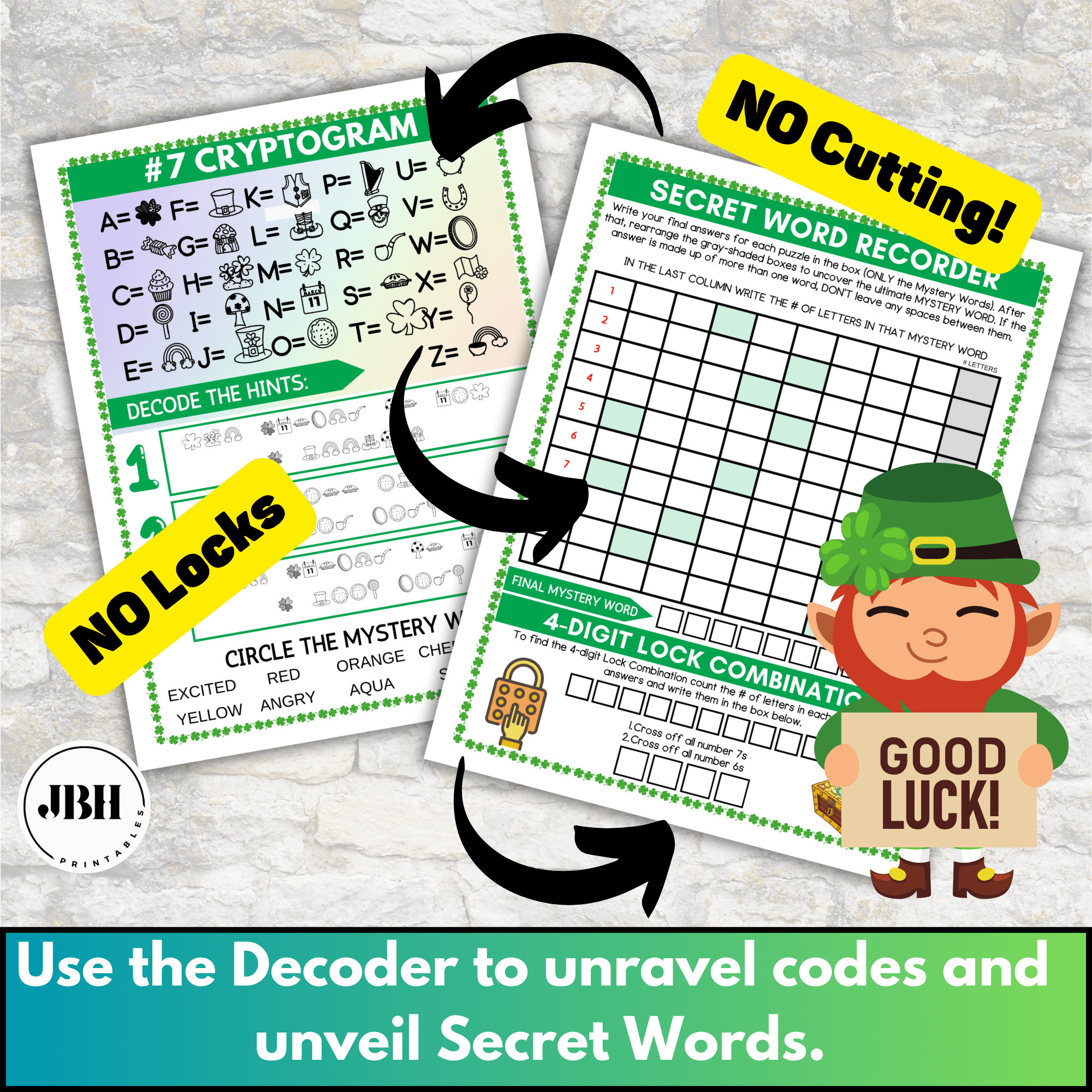 Printable Lucky Leprechaun Escape Room: 10 Puzzles, Ages 8 and Up, St ...