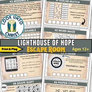 2025 Youth Theme Game - Lighthouse of Hope Escape Room Printable, Look ...