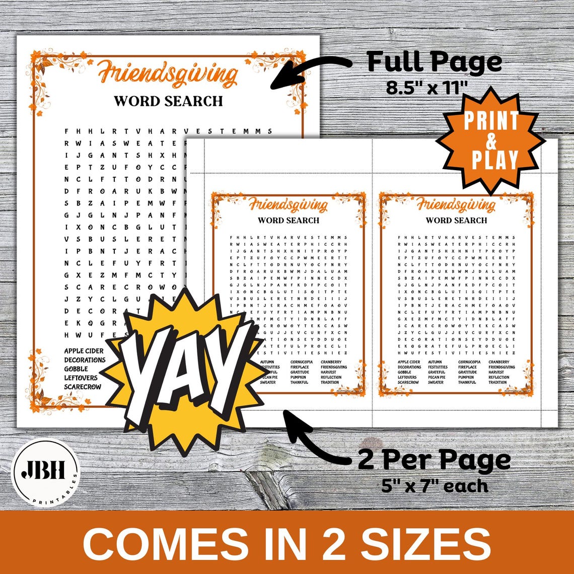 Friendsgiving Word Search Game, Printable Thanksgiving Puzzle for All ...