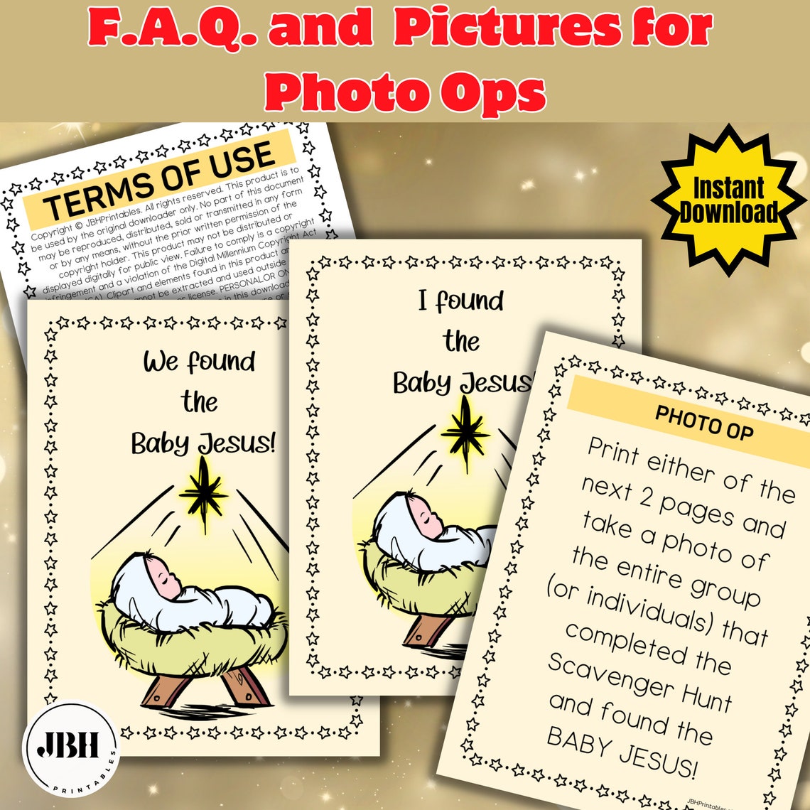 Christmas Scavenger Hunt: Nativity Mystery Game, Church Treasure Hunt ...