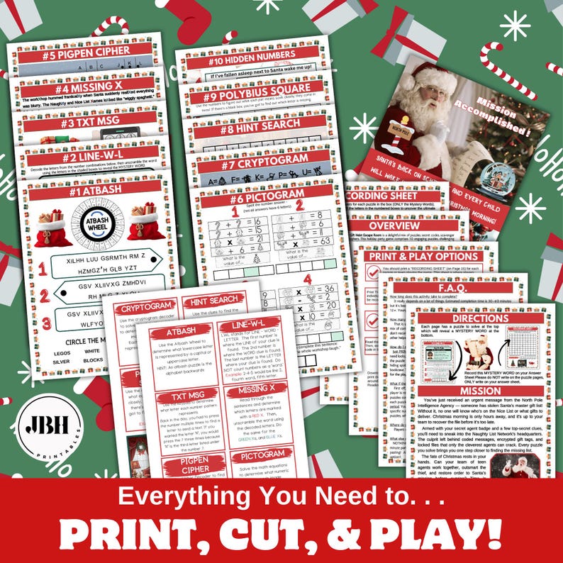 The Great Gift Heist Christmas Printable Escape Room, Holiday Escape ...