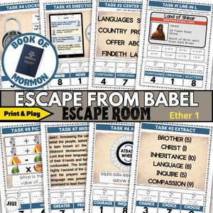 Escape the Tower of Babel: Printable Family Escape Room Game, Ether 1 ...