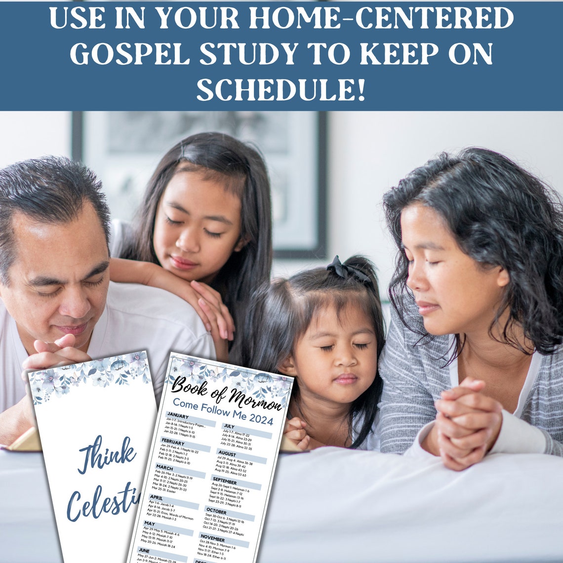 LDS Printable Book of Mormon Reading Tracker, Scripture Reading Bookmark, Think Celestial, 2024 ...