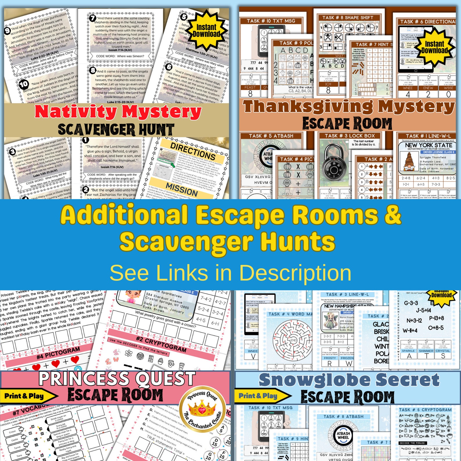 Avalanche Lodge Escape Room Game for Kids (printable PDF) - Etsy