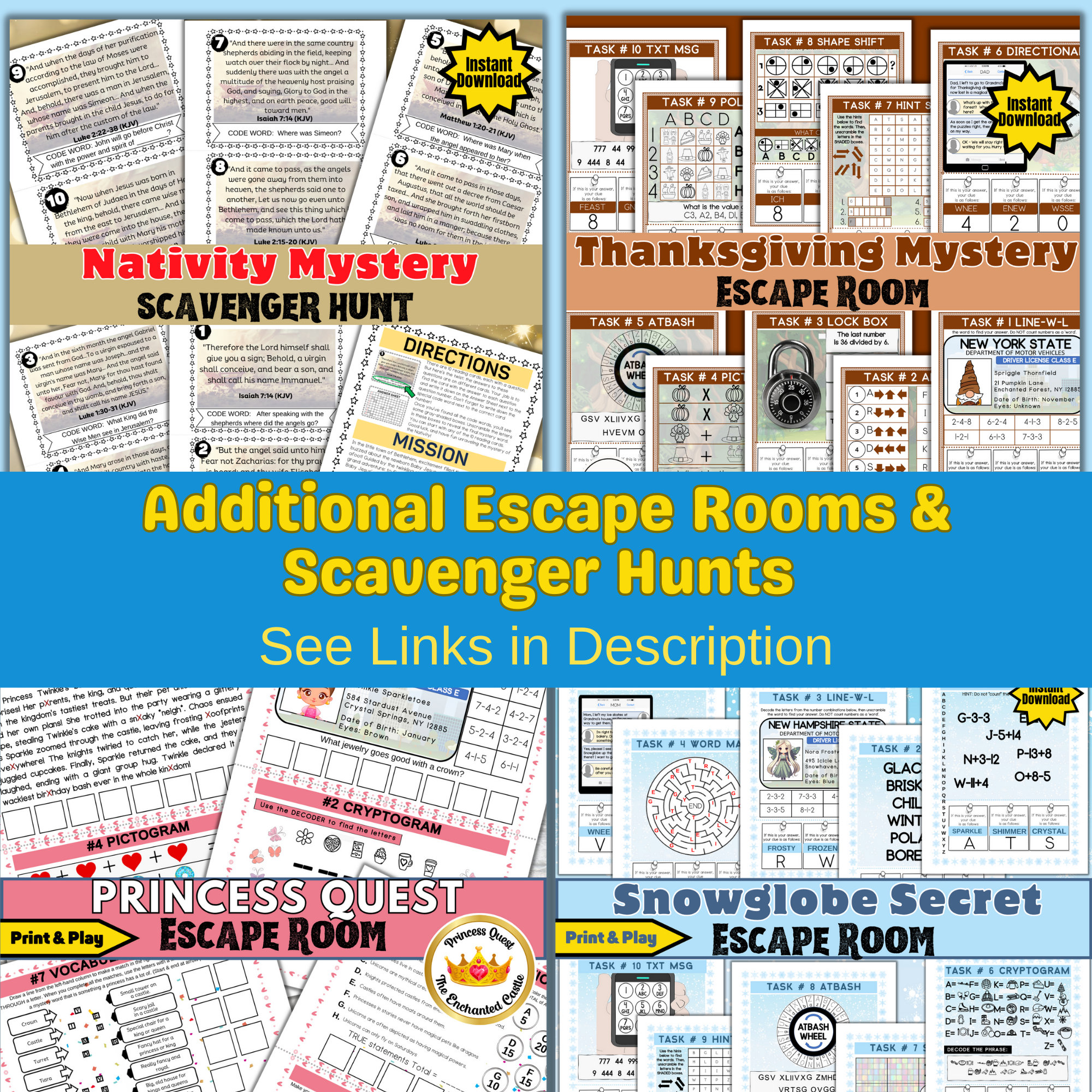 Avalanche Lodge Escape Room Game for Kids (printable PDF) - Etsy