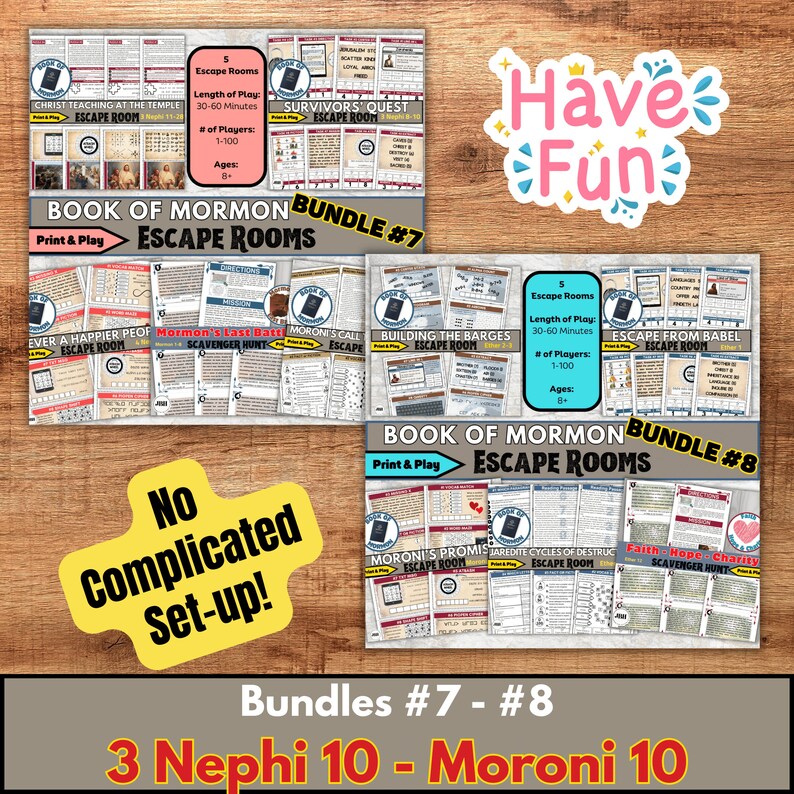 Book of Mormon Escape Rooms - MEGA-BUNDLE - All 40 Escape Rooms for ...